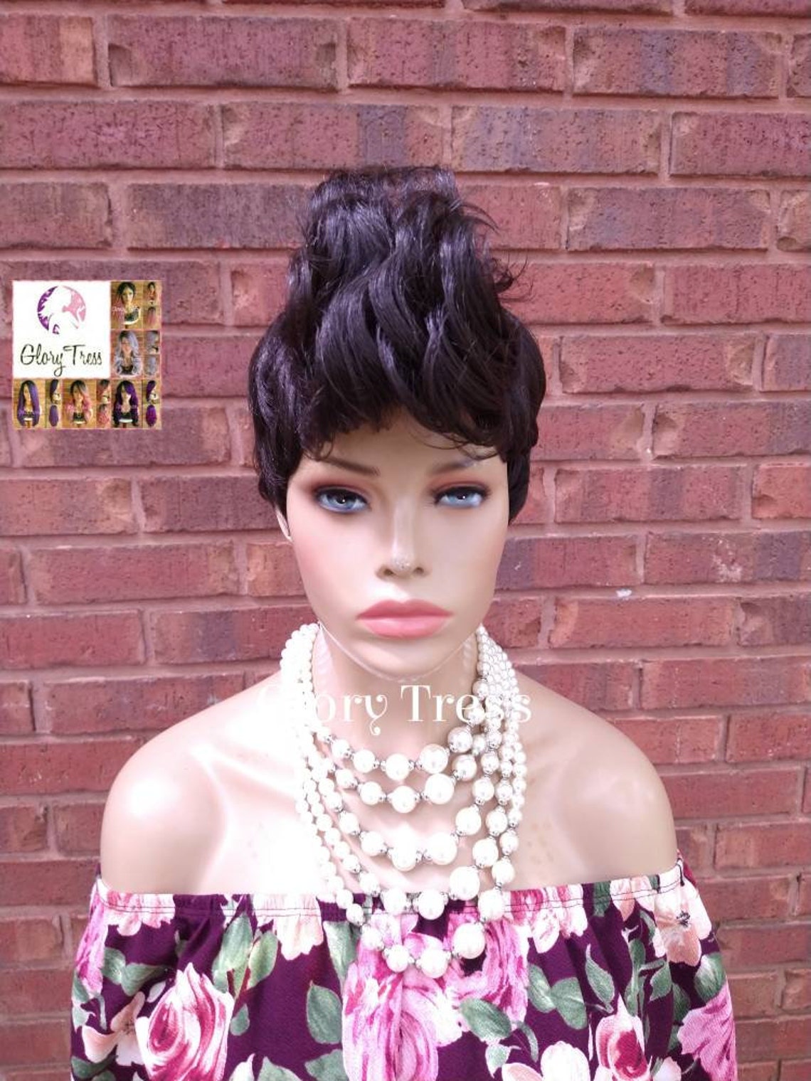 Pixie Cut Wig Mohawk Wig Glory Tress Brown Wig Mohawk Wig - Etsy
