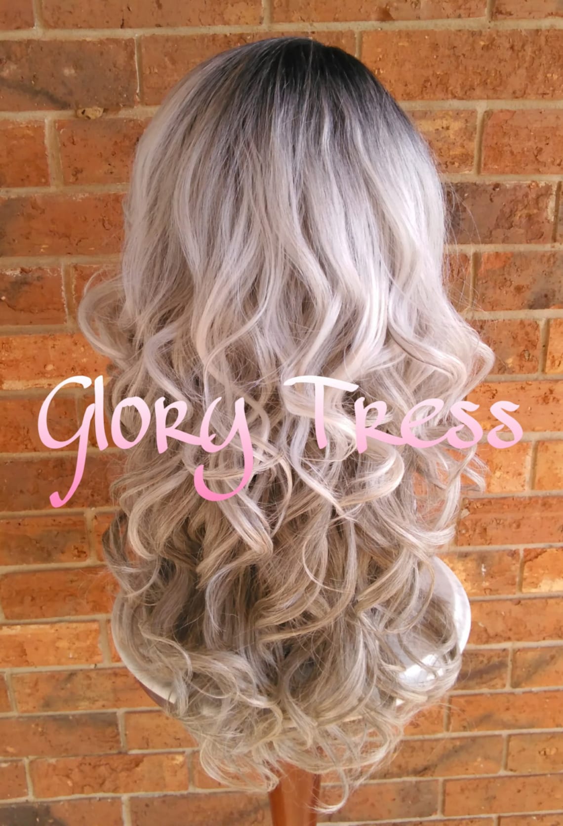 READY to SHIP // Long & Curly Silver/gray Lace Front Wig | Etsy