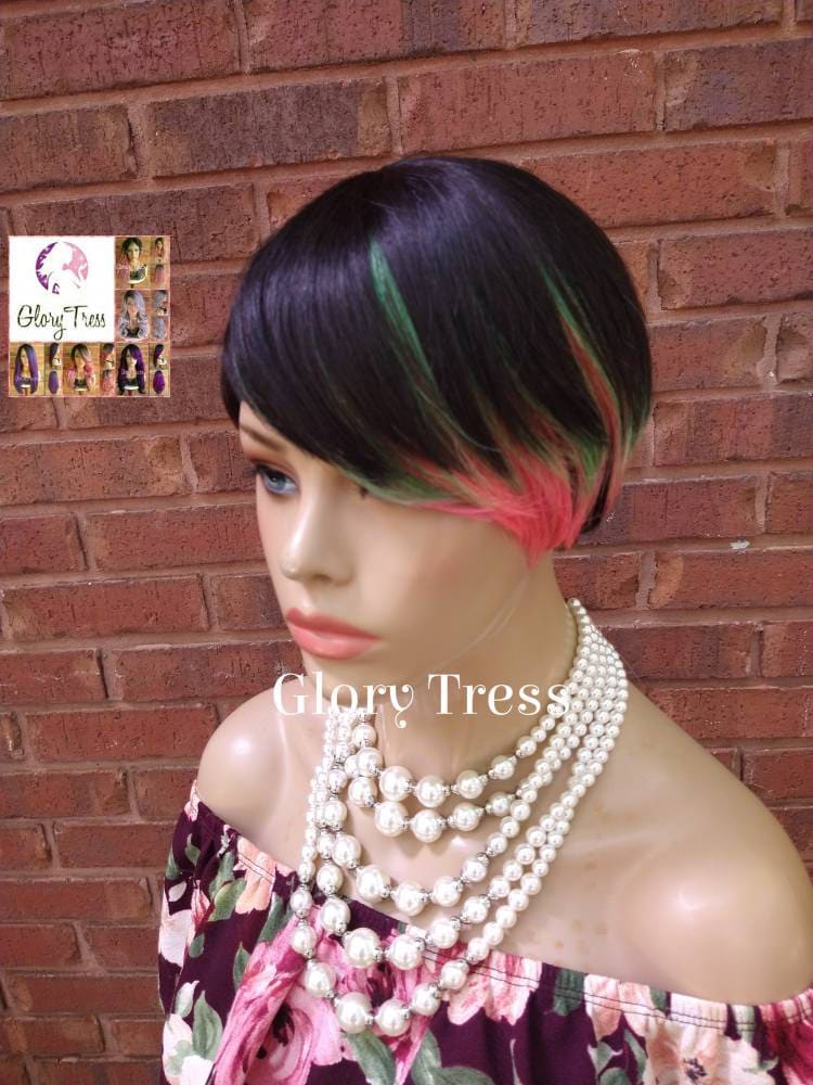 Short Razor Cut Full Wig Pixie Cut Hairstyle 100% Human Hair | Etsy