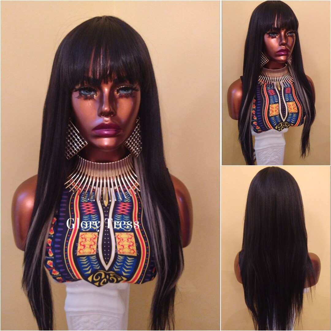 Egyptian Straight Wig | Black Wigs for Women | Straight Full Wig ...