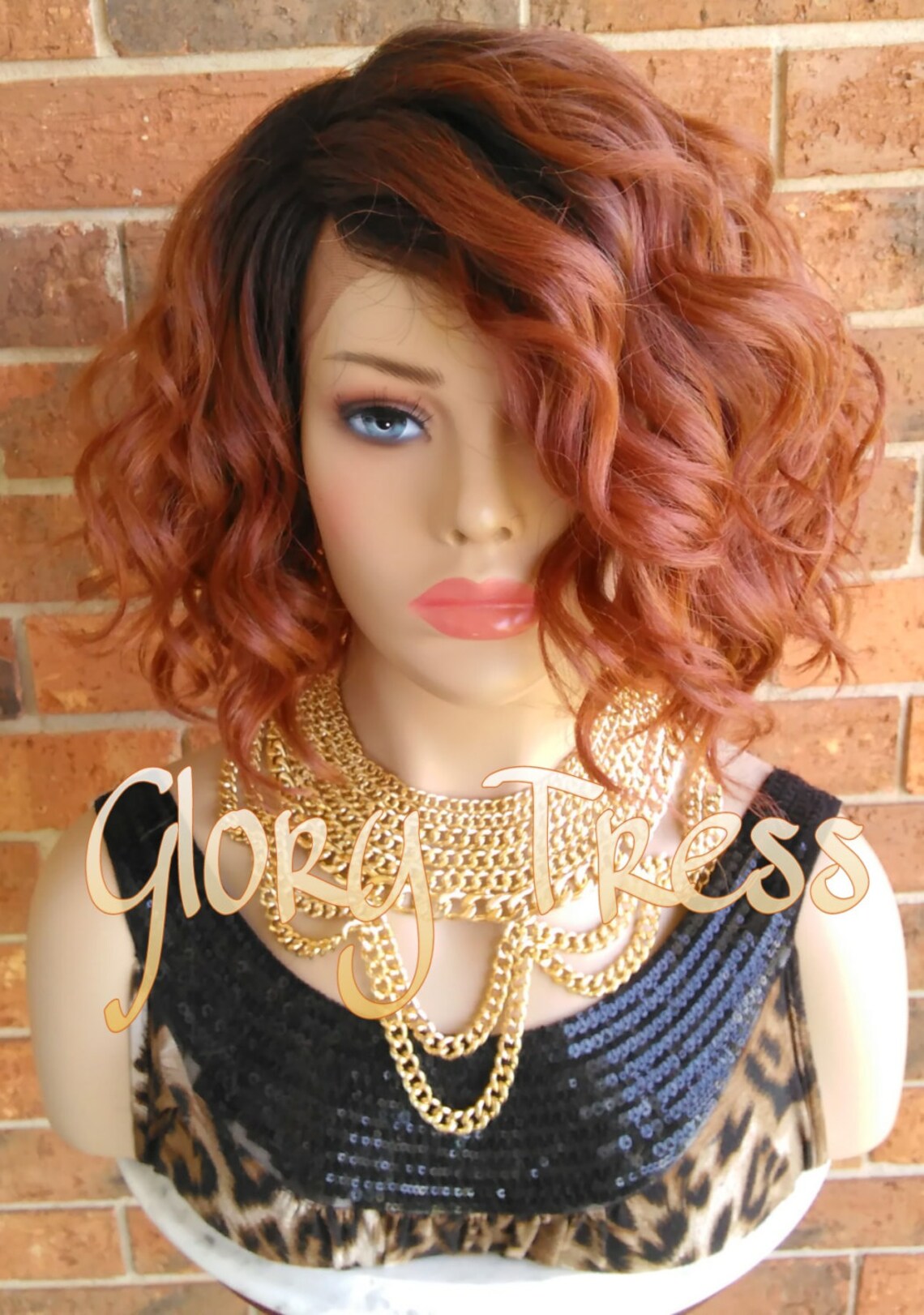 10" Wavy Lace Front Wig | Glory Tress | Short Wavy Bob Wig | 100% Human ...