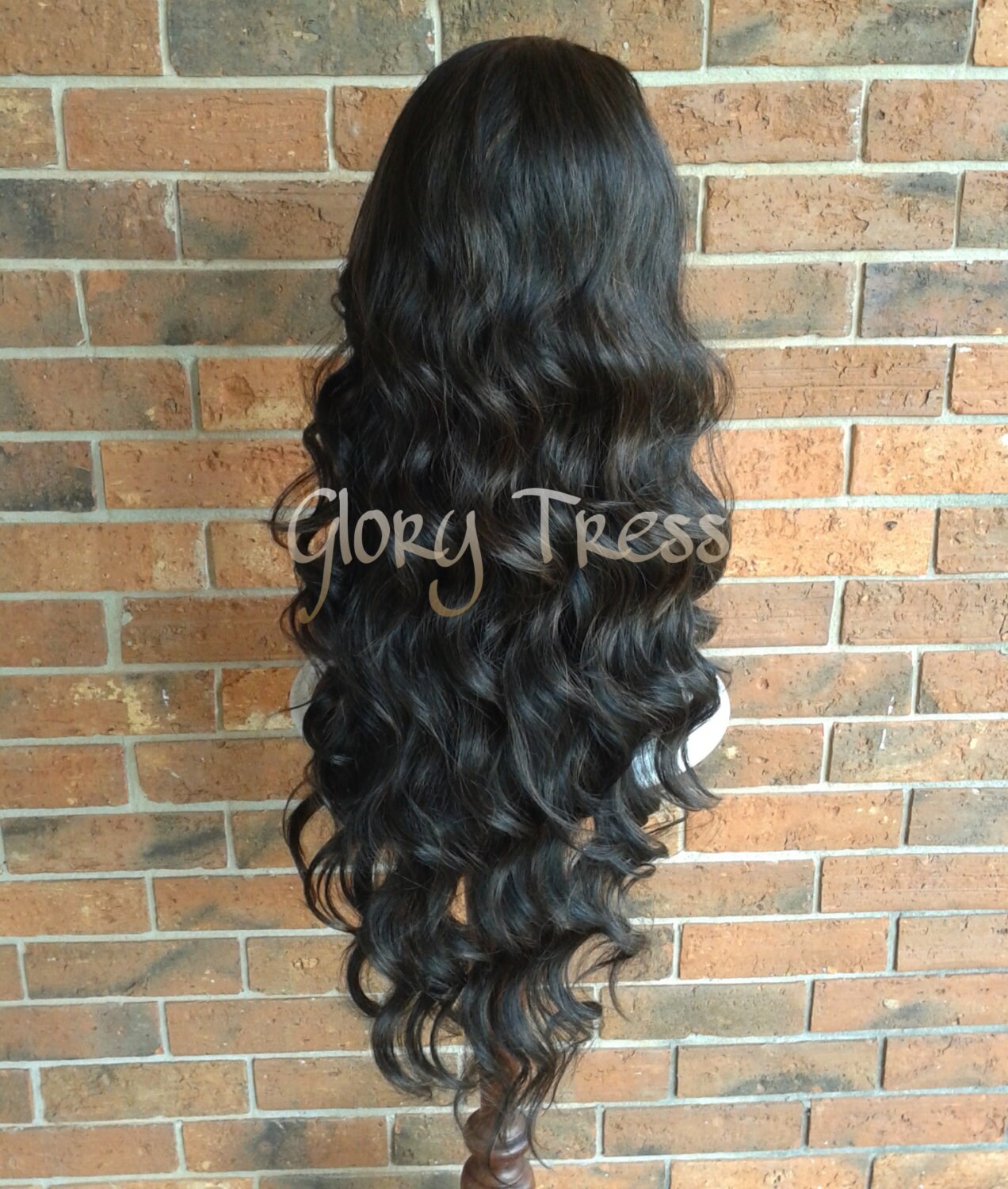 CLEARANCE / /long Body Wave Half Wig, Black Wig With Auburn Highlights ...