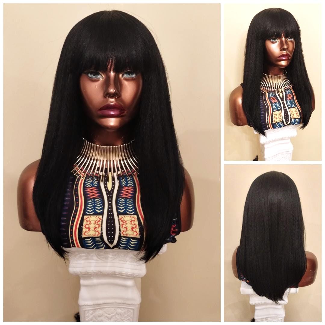 Yaki Straight China Bangs Wig, Glory Tress Wigs, African American Wig ...