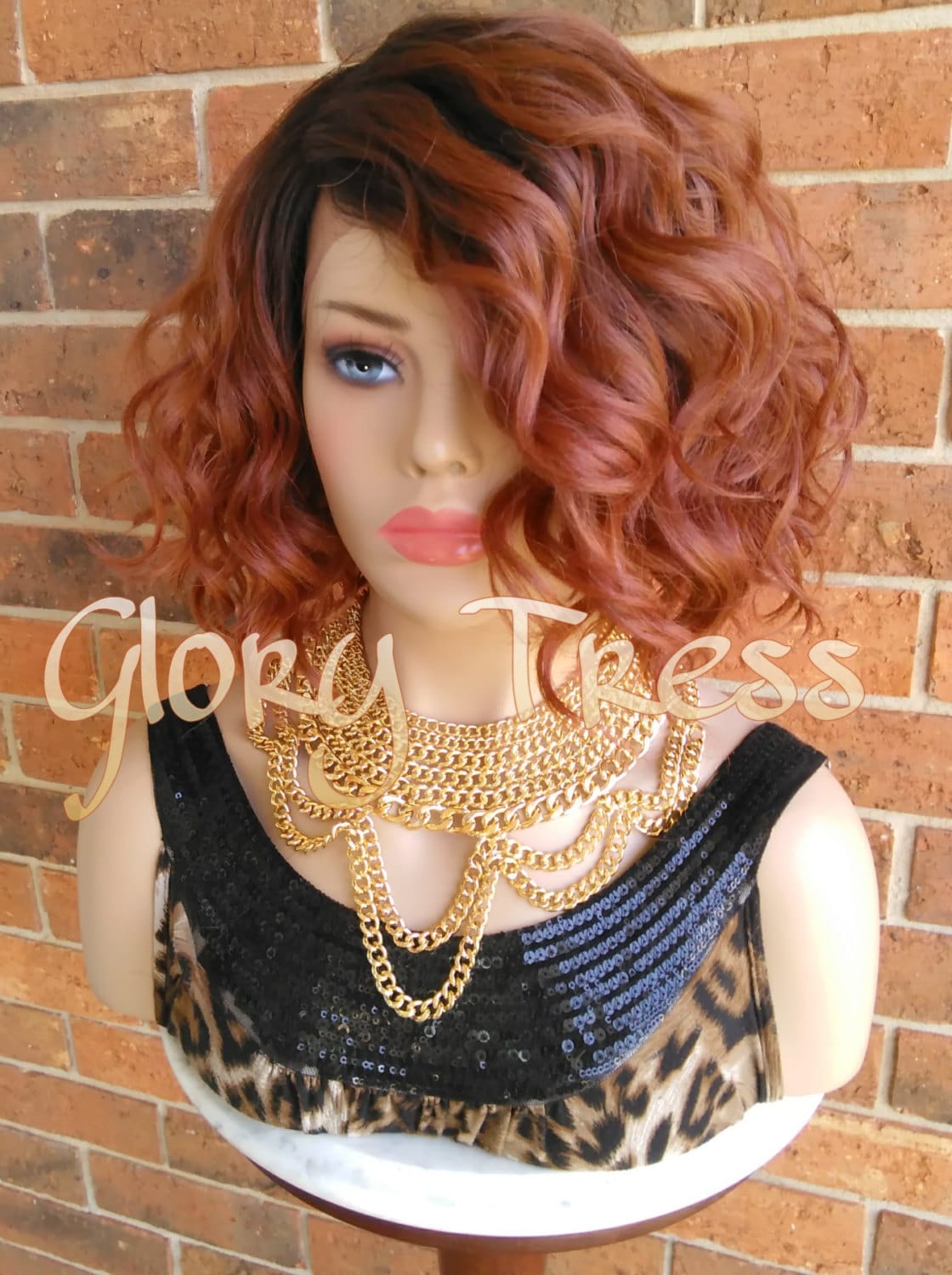 10" Wavy Lace Front Wig | Glory Tress | Short Wavy Bob Wig | 100% Human ...
