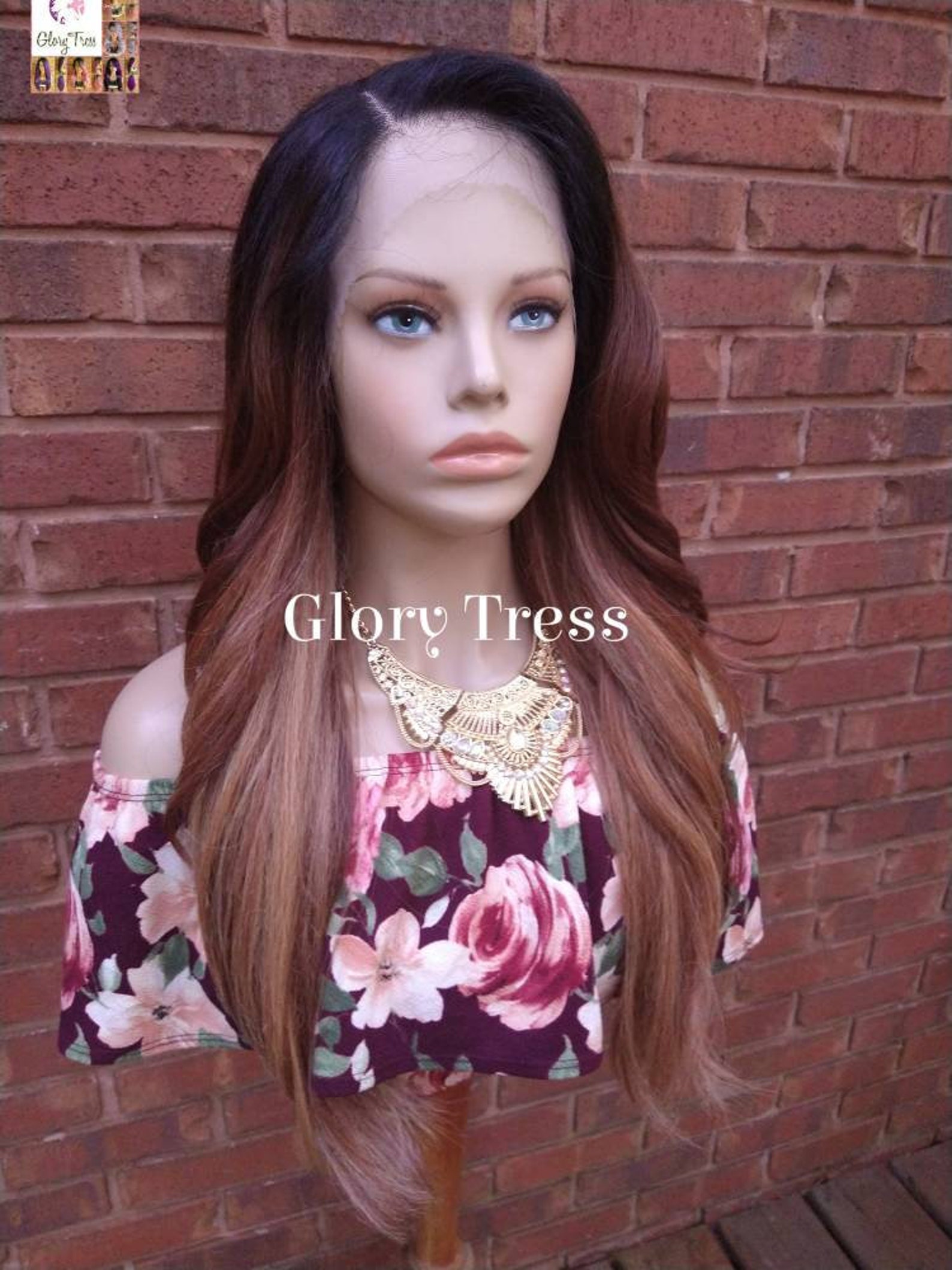 Curly Lace Front Wig, Human Blended Wig, Pre-plucked, Wigs, Glory Tress ...