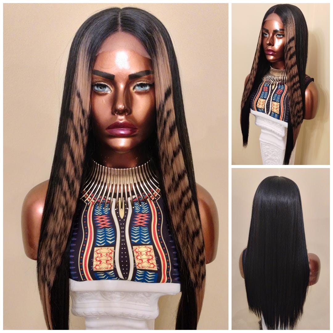 Brown and Black Animal Print Lace Front Wig | Straight Hd Lace Wig for ...