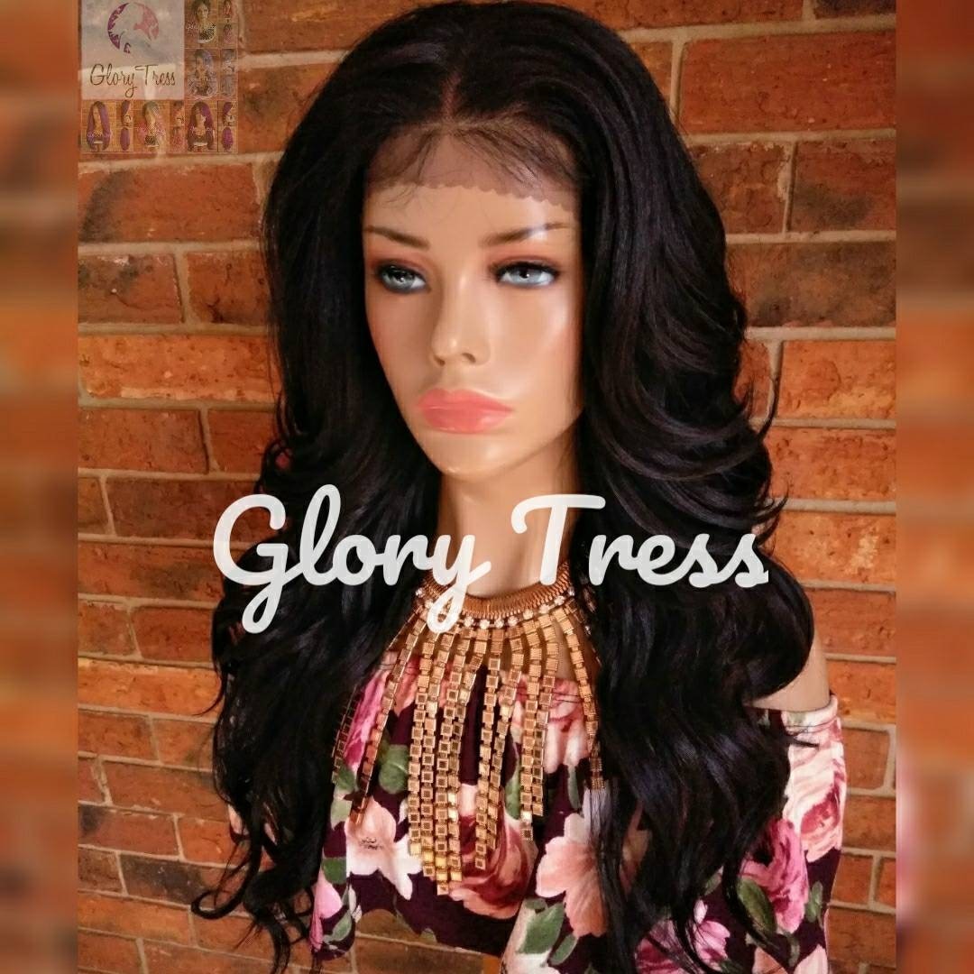 ON SALE // Curly Lace Front Wig Wigs Long Glamorous Wig | Etsy
