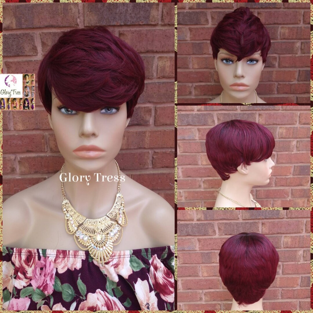 Short Razor Cut Wig, Full Cap Wig, Pixie Cut, 100% Human Hair Wig ...