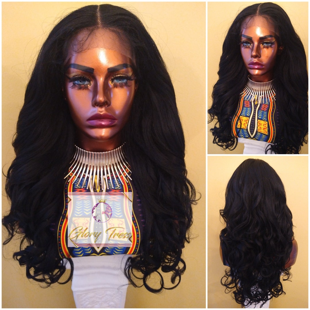 Lace Front Wig Curly Yaki Texture HD Lace Wig African American Wig ...