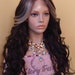 Brown Wavy Lace Front Wig | Ombre Brown Wig With Blonde Highlights ...