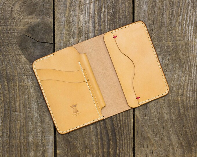 Leather Notebook Wallet EDC Small Wallet Free Pen & - Etsy