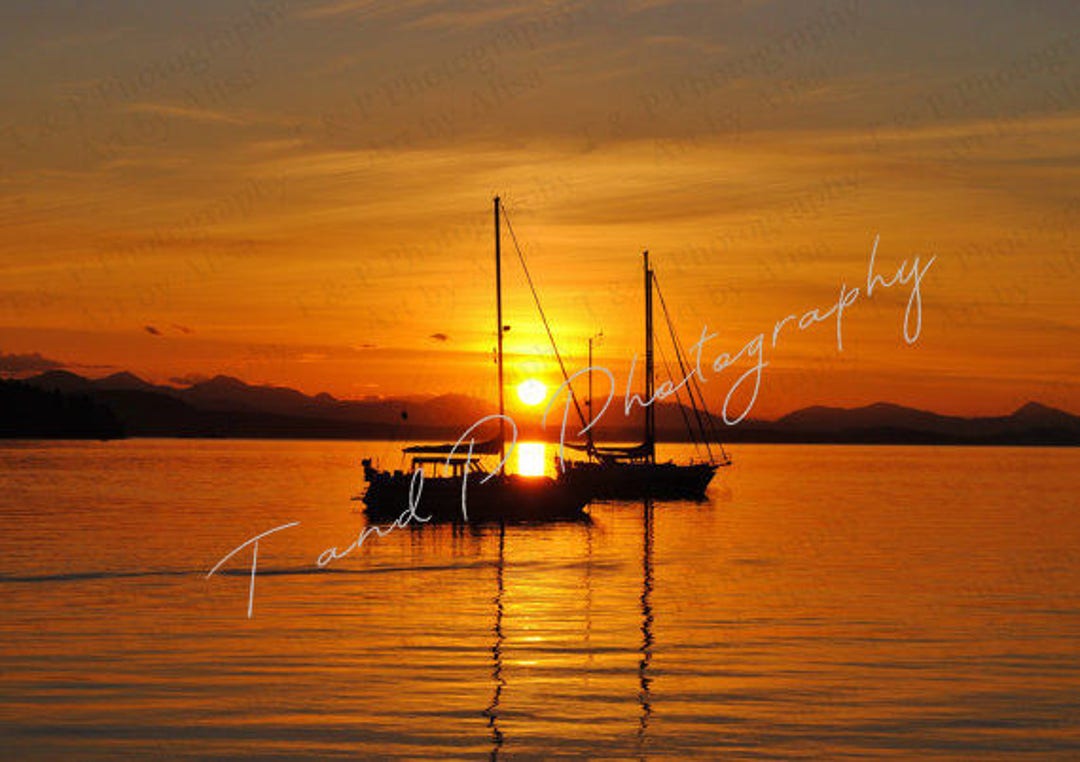 BEACH PHOTOGRAPHY, Sailboat, Digital Download Photography, Sunset Photo ...