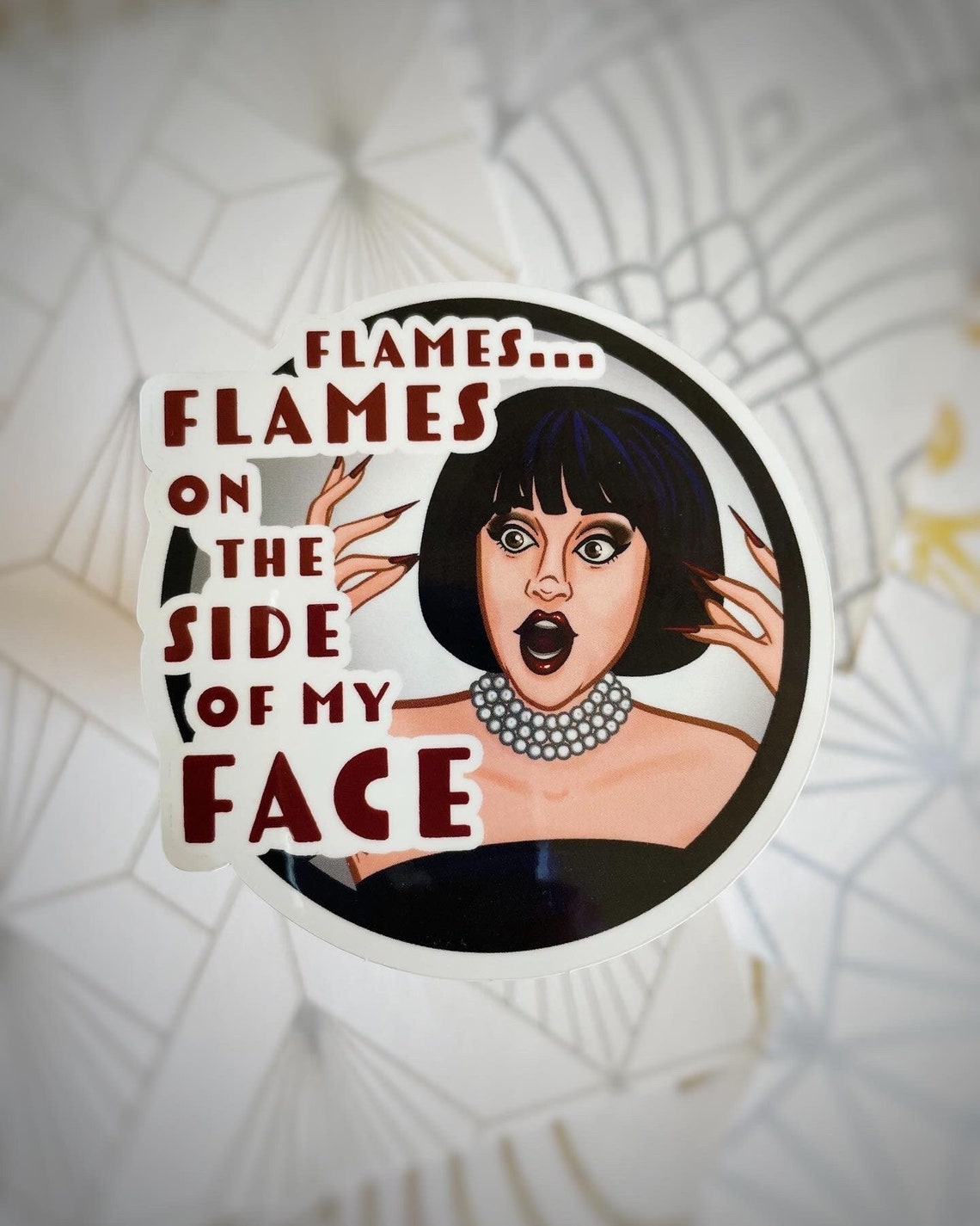 Sticker - Flames on the Side of My Face - Etsy
