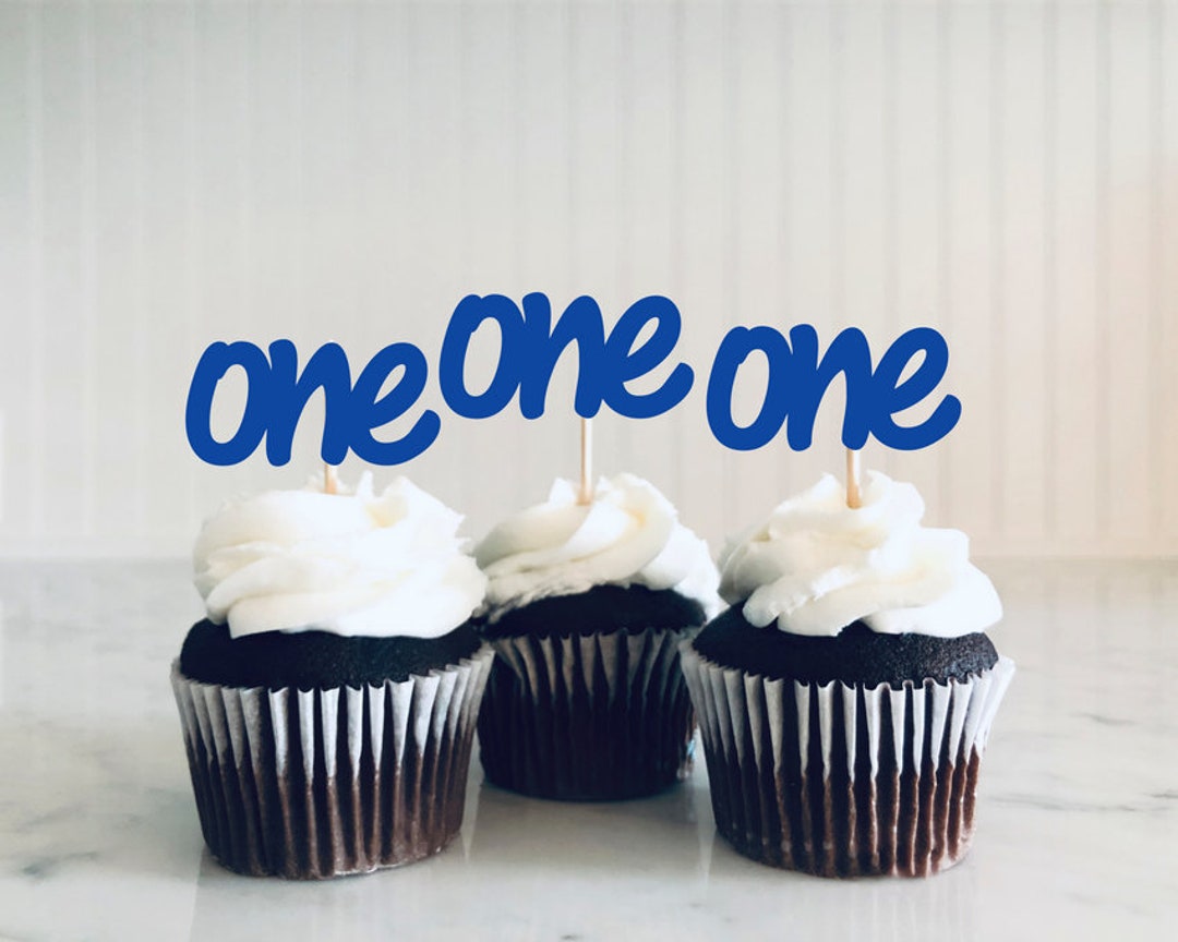 ONE Cupcake Toppers 1st Birthday Cupcake Toppers 1st - Etsy
