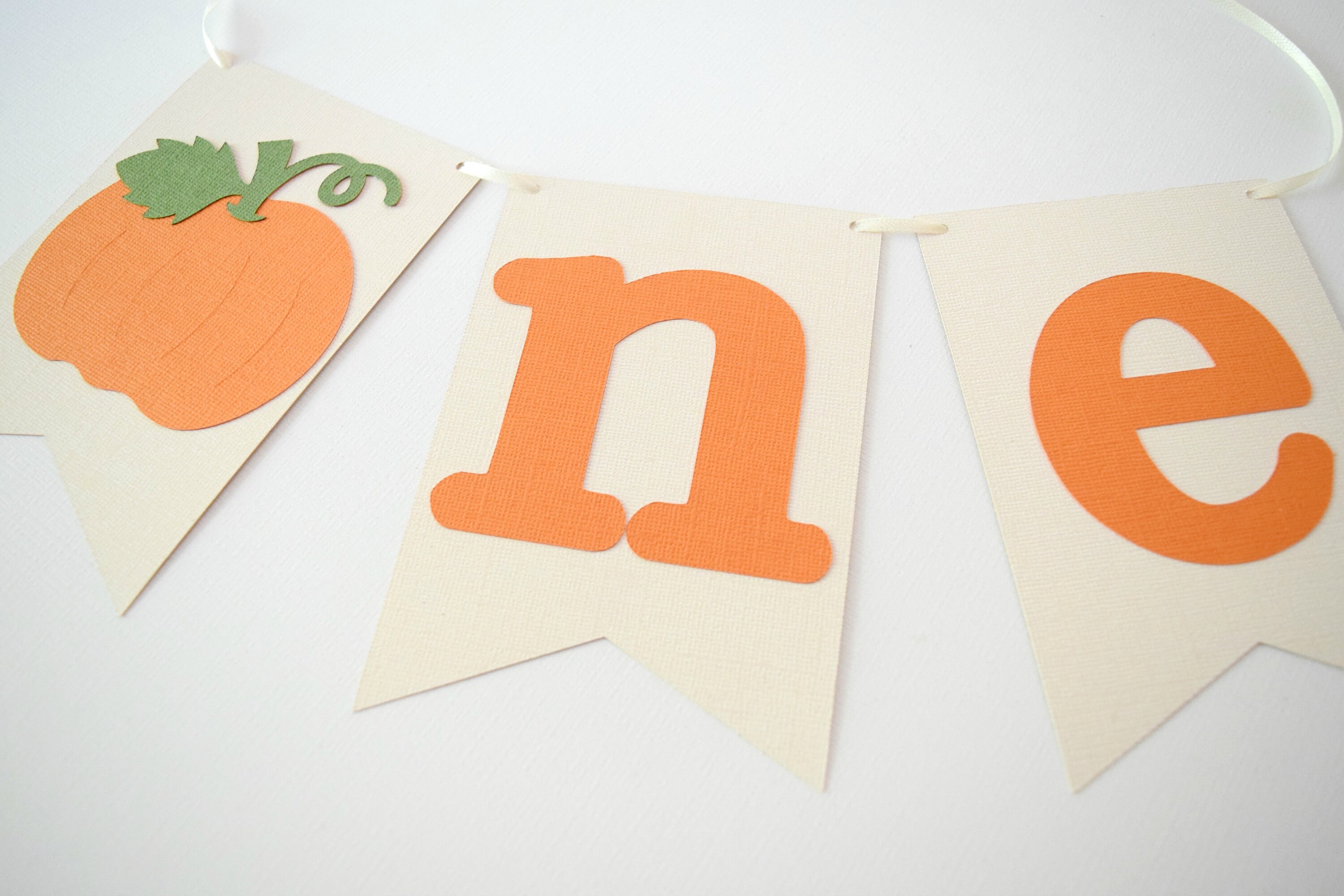 Pumpkin Highchair Banner 1st Birthday High Chair Banner ONE | Etsy