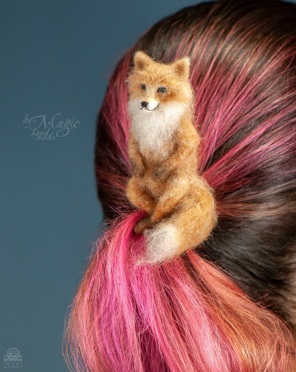 Felted Fox Pin Hairpin With Fox Fox Bobby Pin Gift for Fox - Etsy