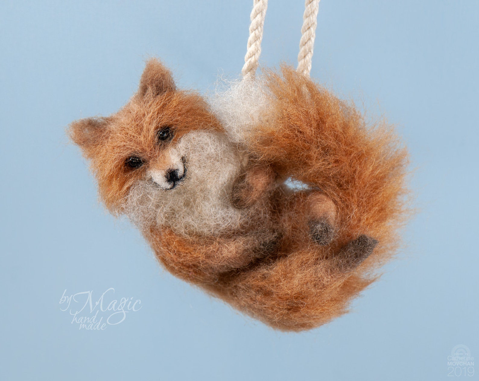 Needle Felted Fox Necklace Felt Fox Wool Animal Needle - Etsy