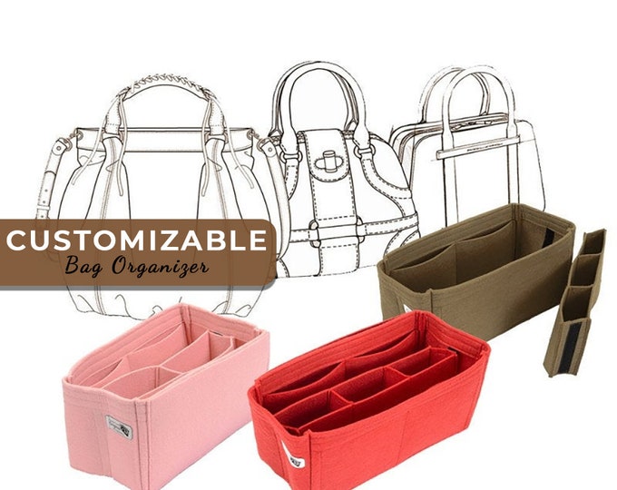 Custom Bag Organizer With Removable Velcro Middle Compartments / Felt ...