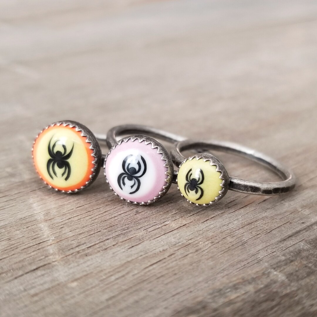 Spider Stacking Ring // MADE TO ORDER Sterling Silver Ring Ft ...