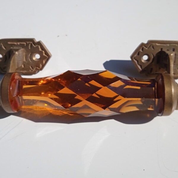 Amber Glass Knobs - Etsy