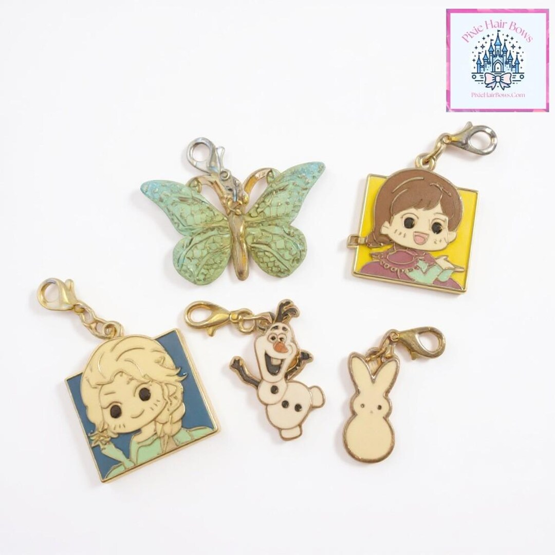 Frozen Charms and Bracelet Set – Anna, Elsa, Olaf, Butterfly, Bunny - Etsy