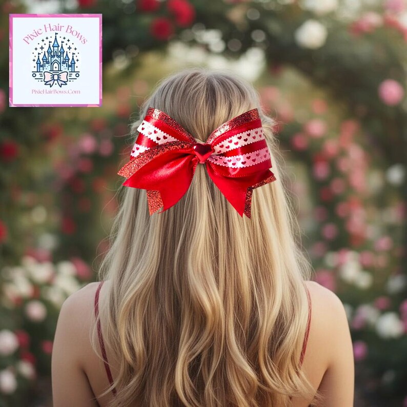 Sweetheart Sparkle Hair Bow - Etsy
