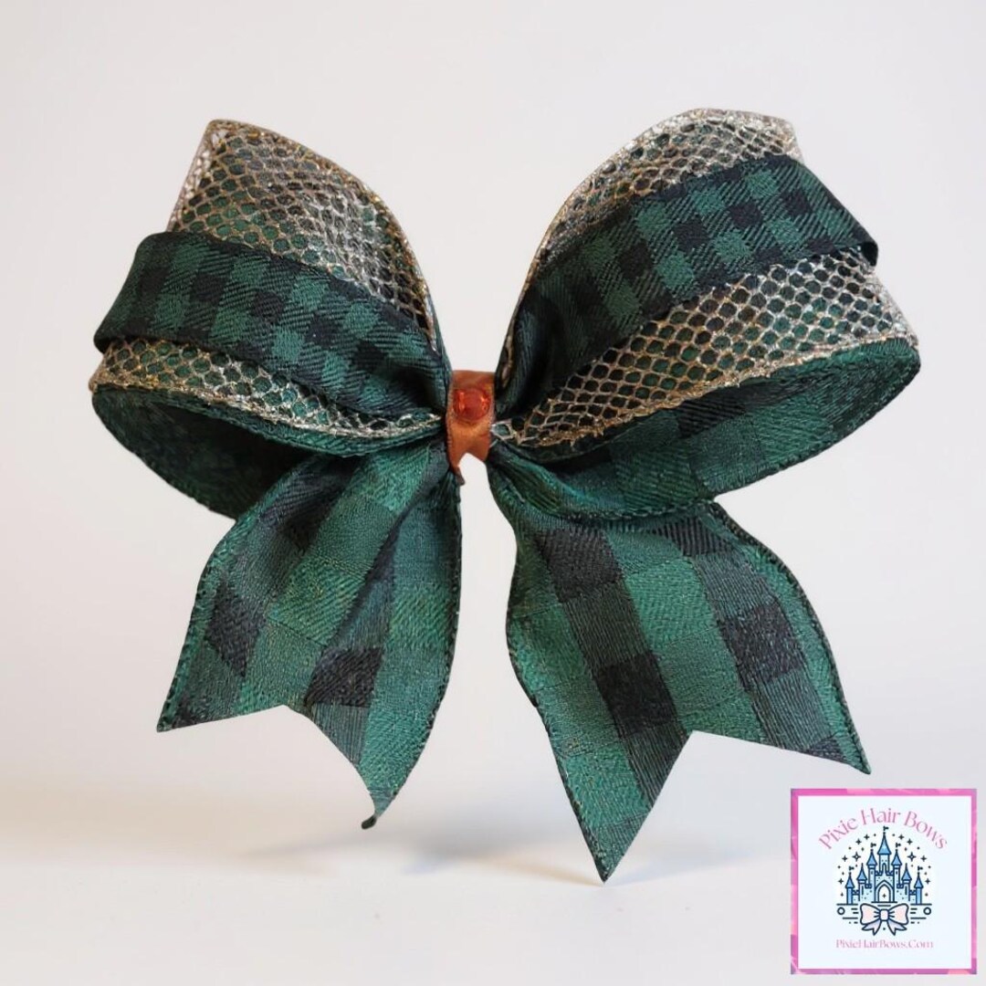 Highland Charm Plaid Bow- 7" Wide With Either a Alligator Clip or ...