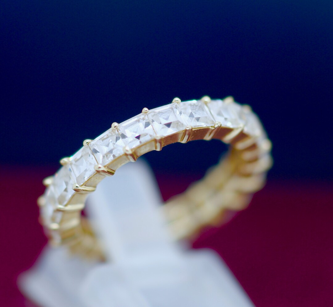 10K Solid Yellow Gold Vintage Antique Jewelry Eternity Yellow Gold Band ...