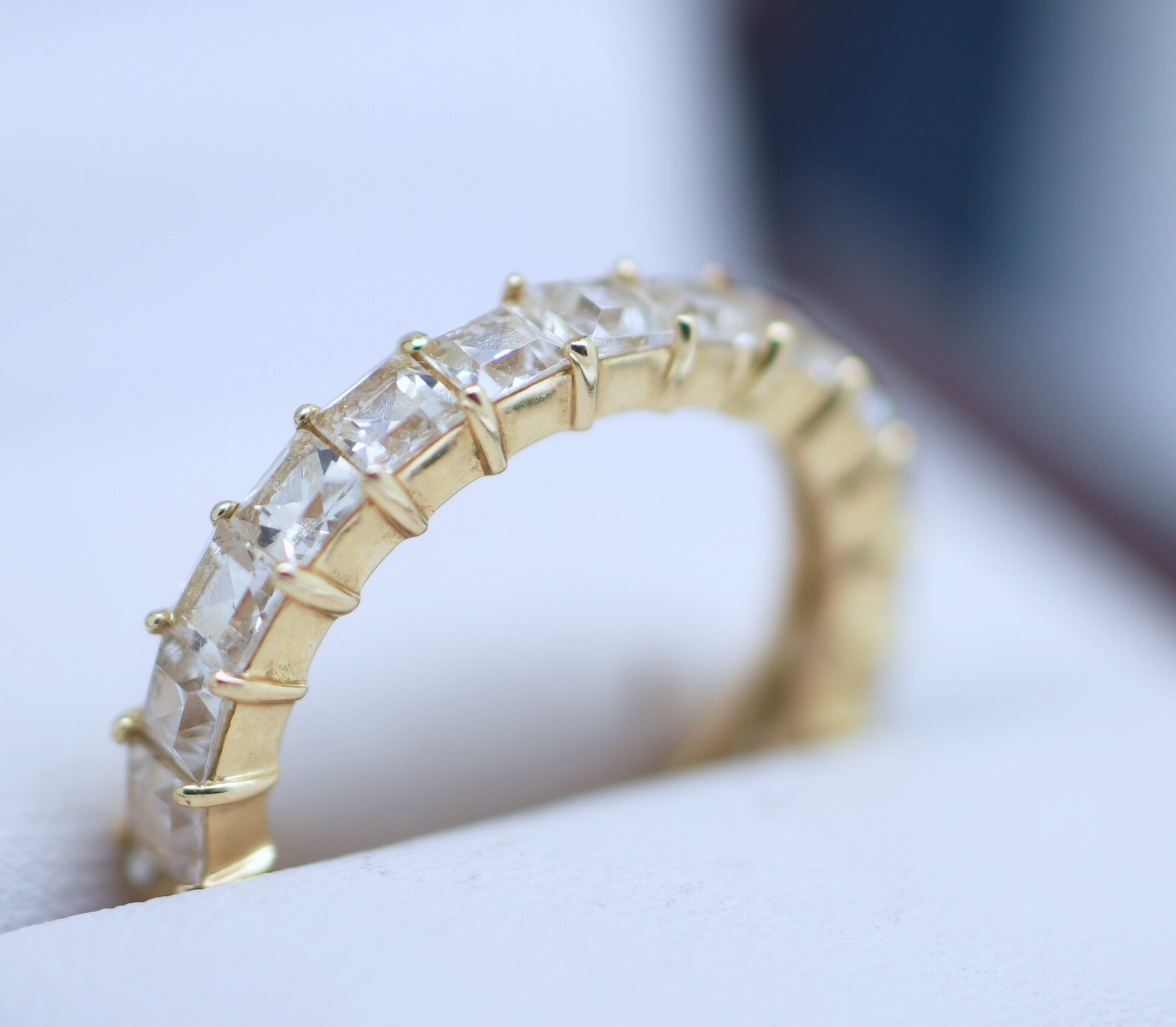 10K Solid Yellow Gold Vintage Antique Jewelry Eternity Yellow Gold Band ...