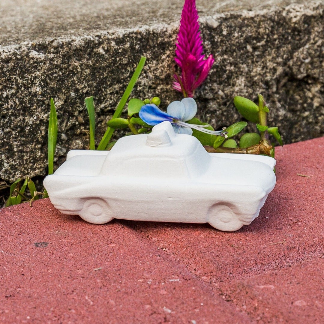 Classic Police Cop Car 3.5 IN STOCK Ceramic Bisque Ready to Paint ...