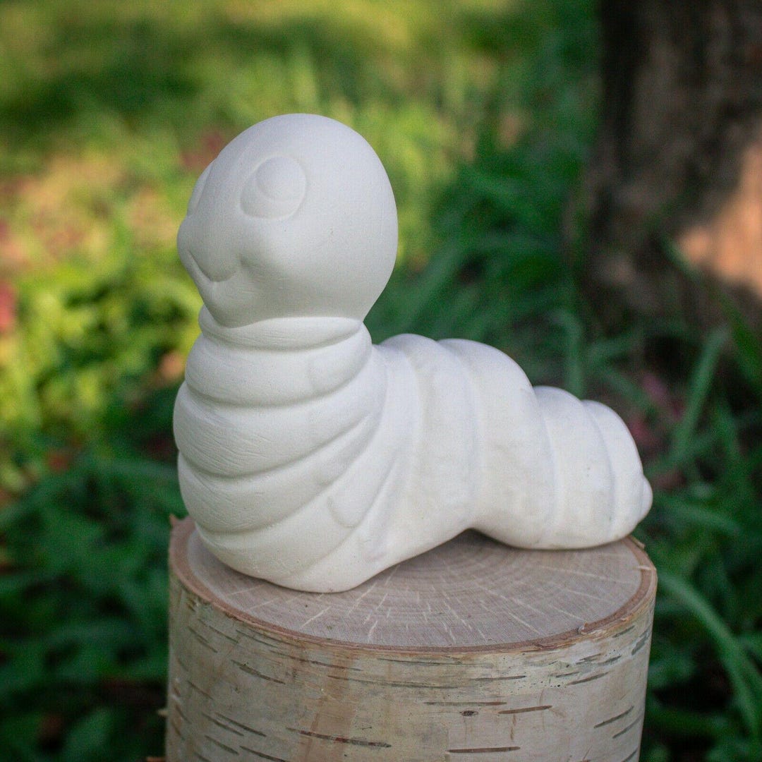 Bubbly Cute Caterpillar Bug 5x4 IN STOCK Ceramic Bisque Ready to Paint ...