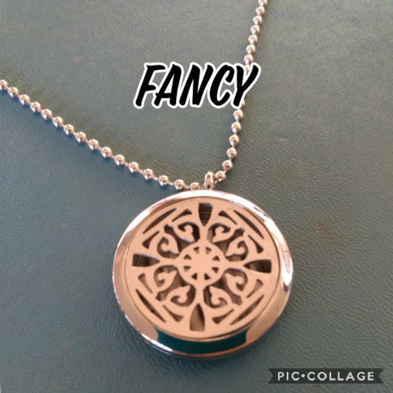 Stainless Steel Diffuser Locket Necklace Cork Aromatherapy Essential ...
