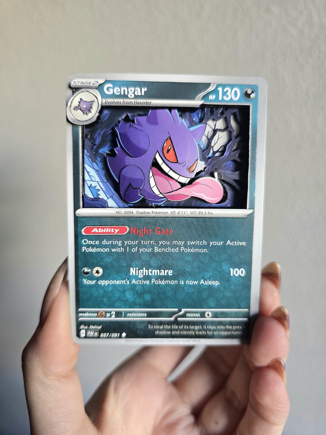 Gengar Shadowbox - Gengar - SV: Paldean Fates (PAF) - Etsy