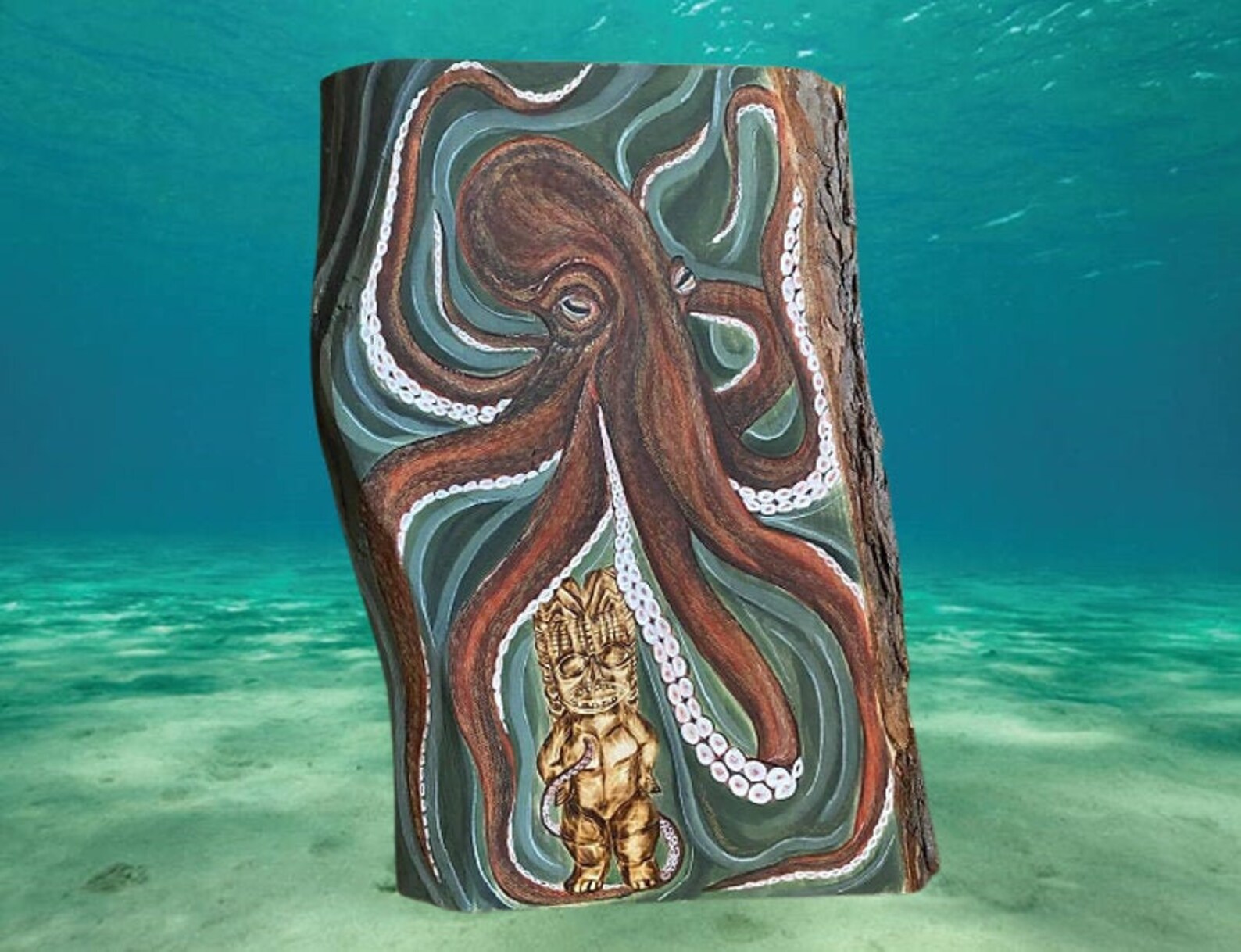 Octopus God of the Ocean Art Kanaloa Hawaiian Deities | Etsy