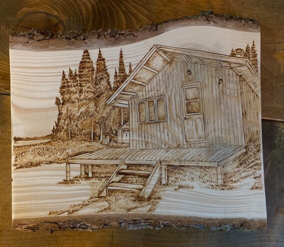 Custom Wood Burning Art House/Lodge Wall Decor Pyrography Home & Living ...