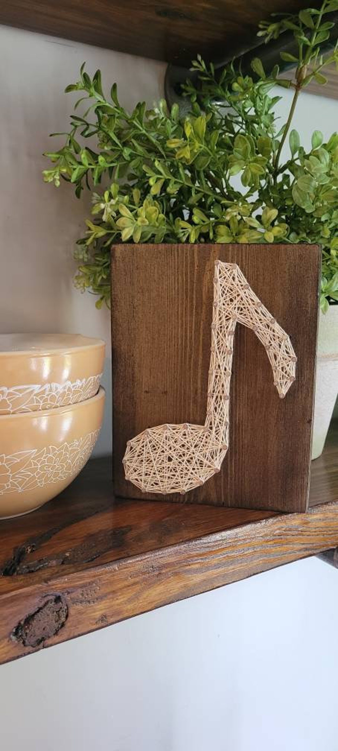 Music Note String Art/dark Note Standalone/choir Mantel Art/band Desk ...
