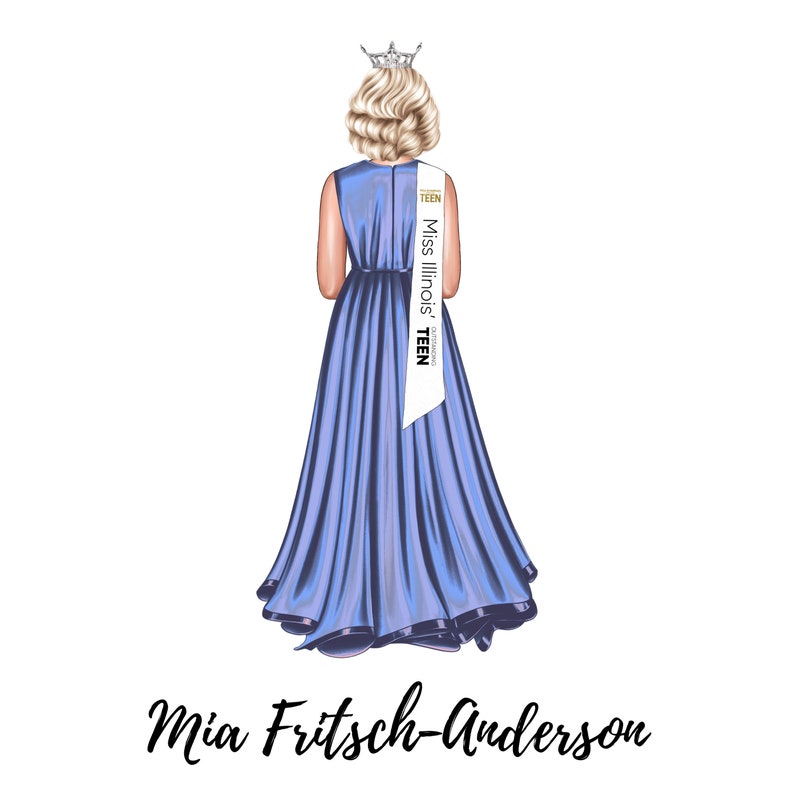 Pageant Digital Drawing W/ Sash - Etsy