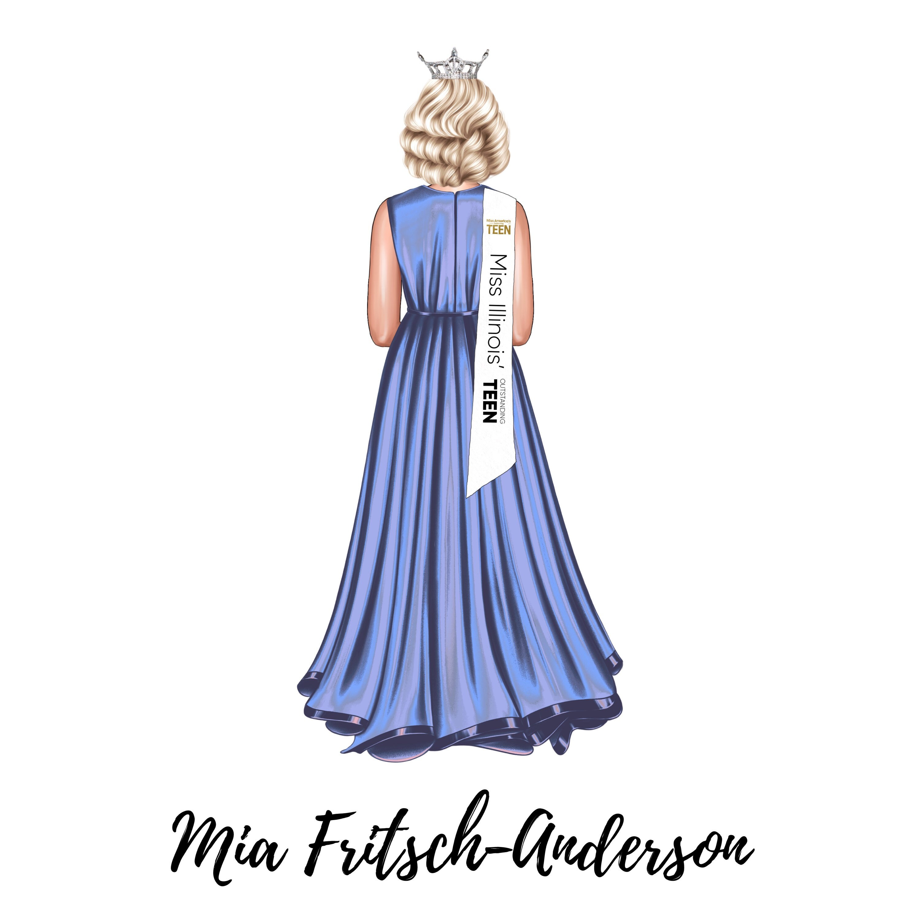 Pageant Digital Drawing W/ Sash - Etsy