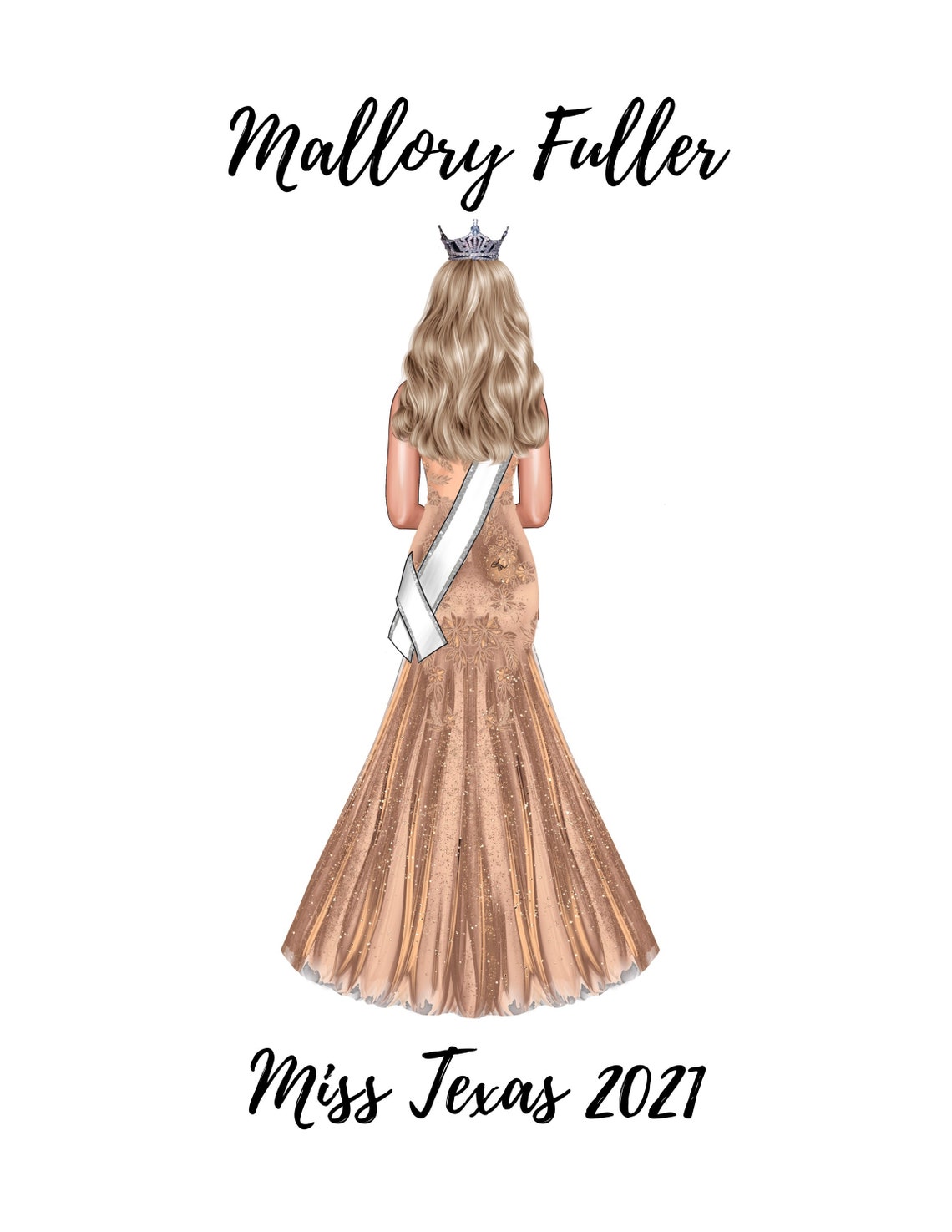 Pageant Digital Drawing - Etsy