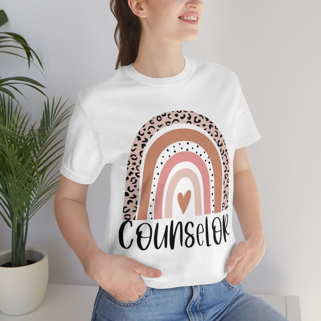 Boho Rainbow School Counselor Short Sleeve Tee - Etsy