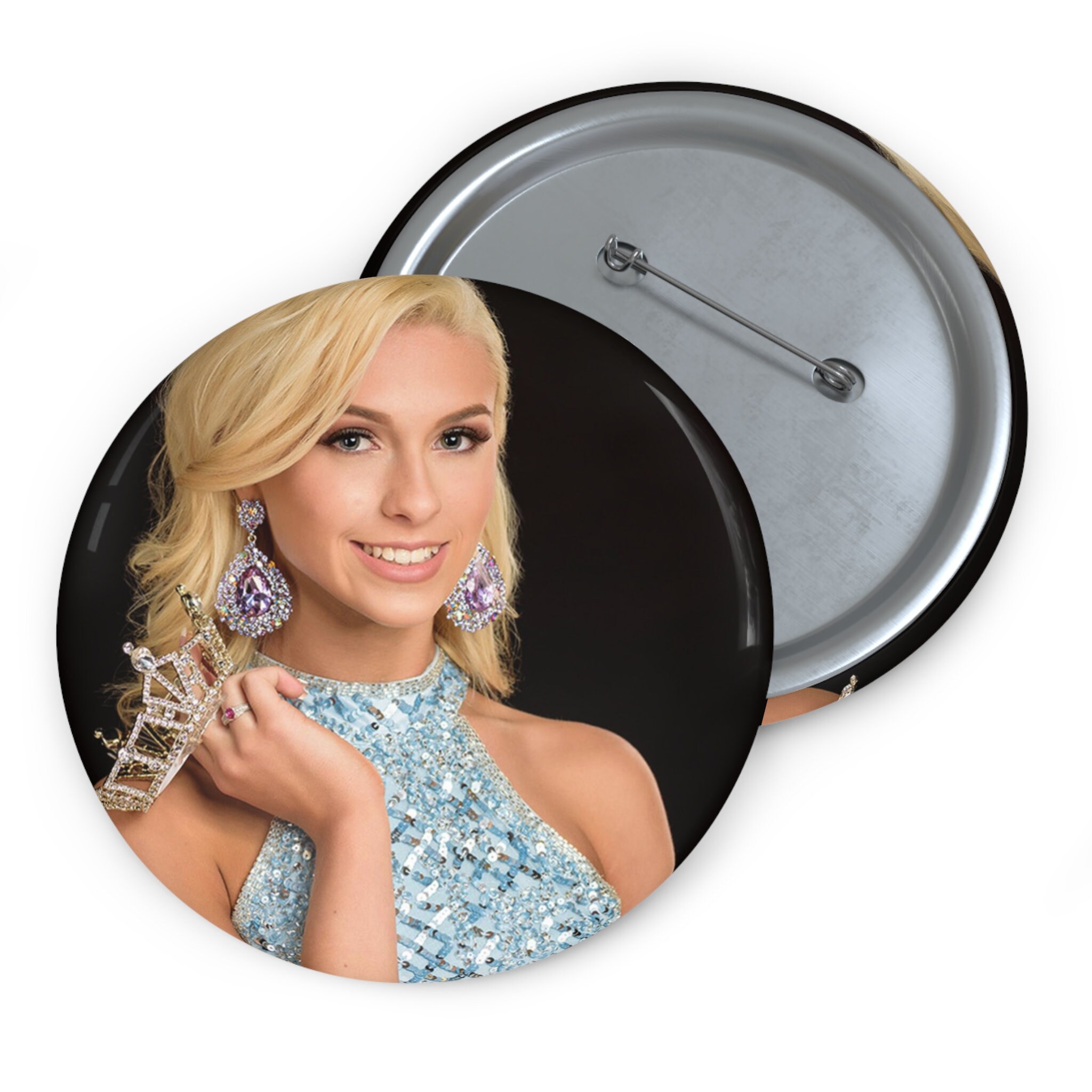 Pageant Girl Headshot Pin Buttons - Etsy