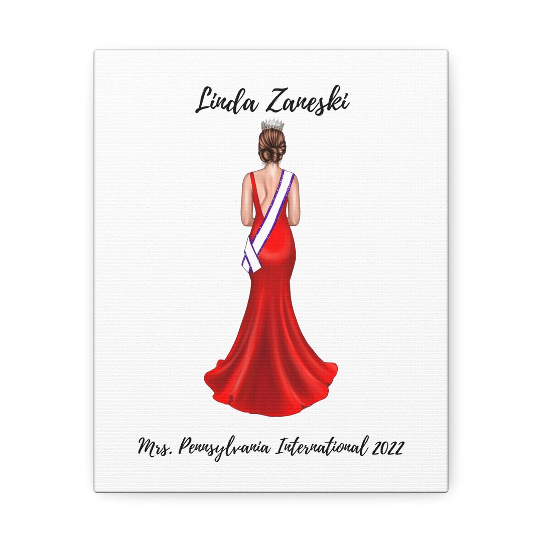 Personalized Pageant Drawing Canvas 8x10 - Etsy
