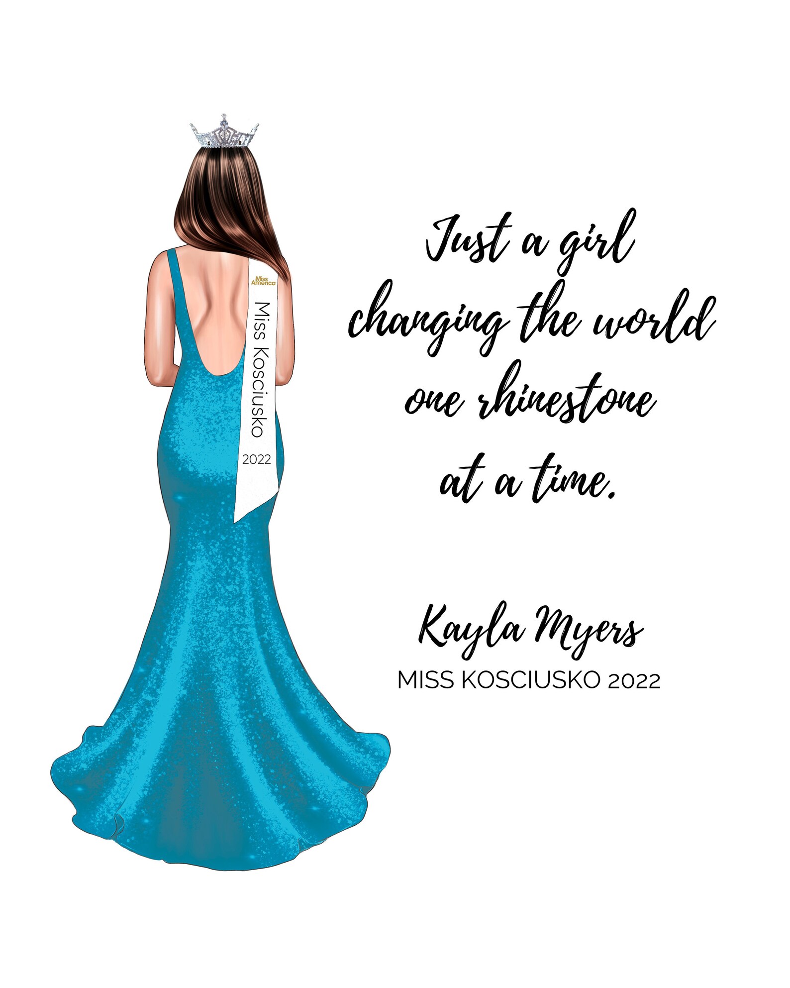 Pageant Digital Drawing W/ Quote - Etsy