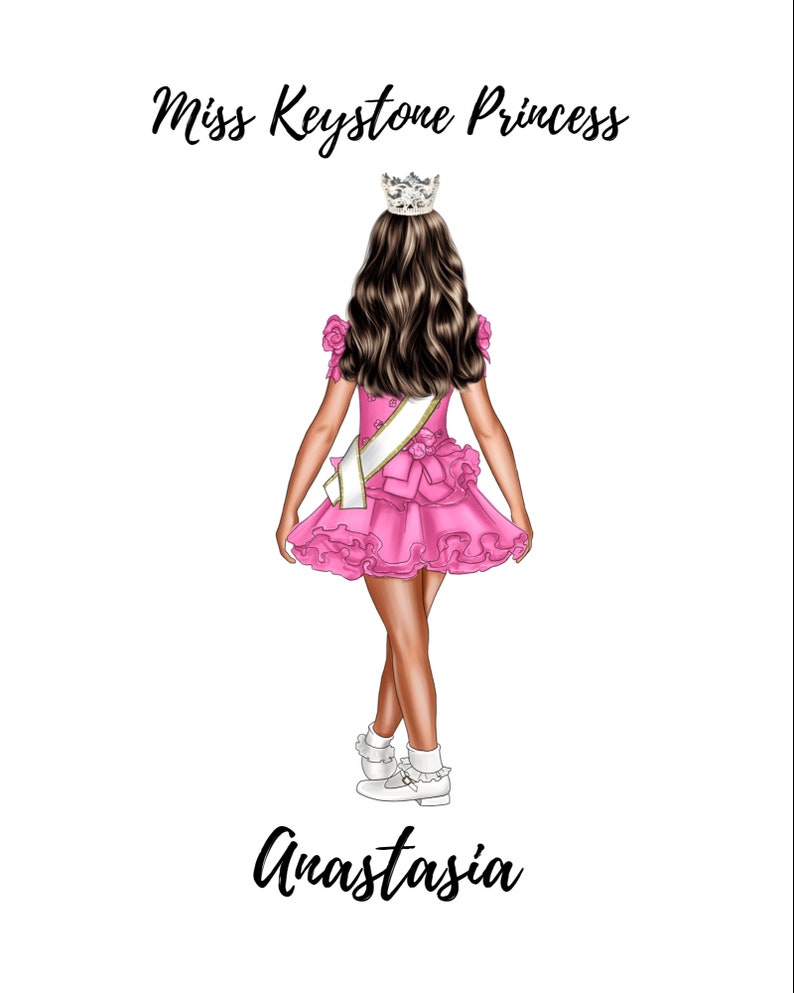 Little Pageant Queen Digital Drawing - Etsy
