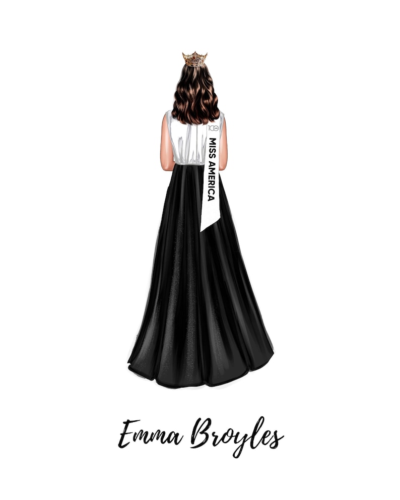 Pageant Digital Drawing W/ Sash - Etsy