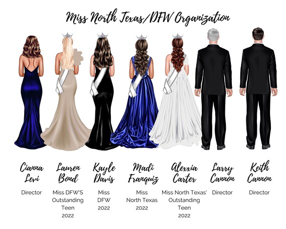 Pageant Group of 7 Digital Drawing - Etsy