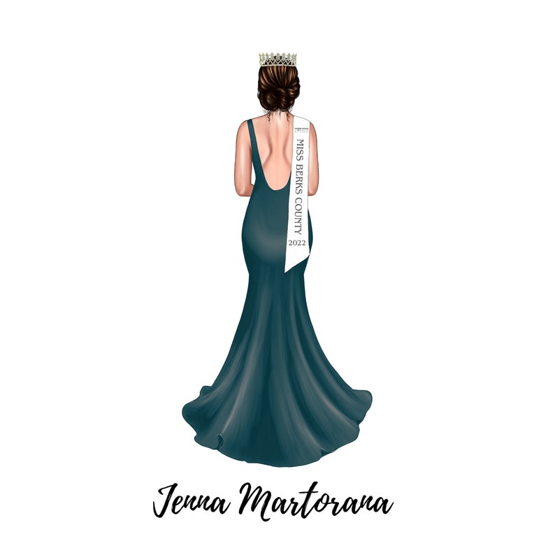 Pageant Digital Drawing W/ Sash - Etsy