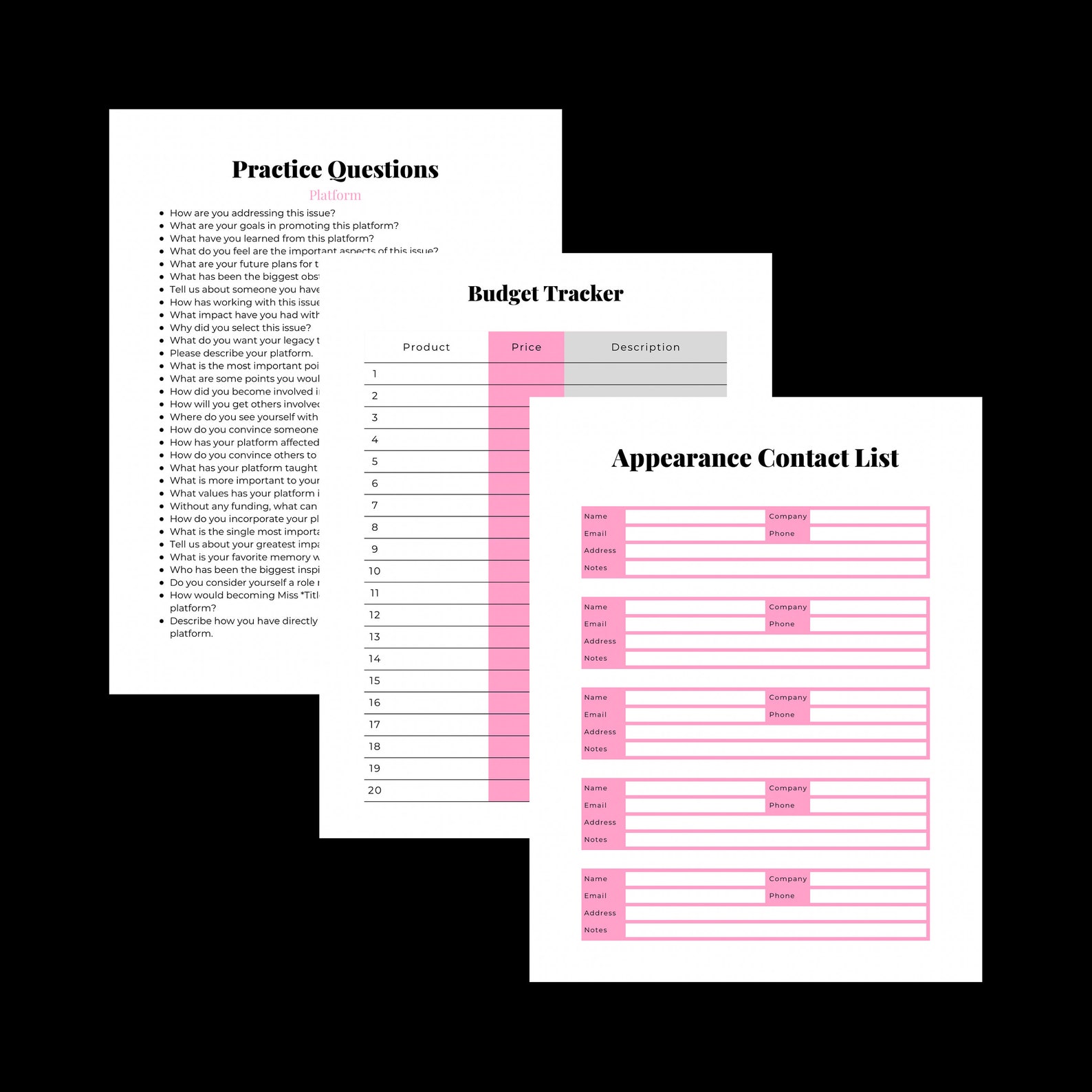 A Queens Best Friend Pageant Binder - Etsy