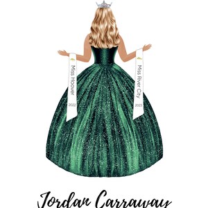 Pageant Digital Drawing W/ Multiple Sashes - Etsy