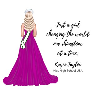 Pageant Digital Drawing W/ Quote - Etsy
